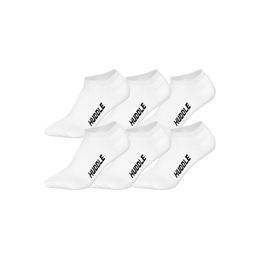 Sneakersocken HUDDLE "Socken HUDDLE 6pk Sneaker Socks 6er Pack", Herren, Gr. 35-38, wei&szlig;, Obermaterial: 84% Polyester PES. 13% Baumwolle CO. 3% Elasthan EL., Socken Sneakersocken