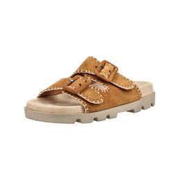 Rohde Damen Pantolette "Rohde Pantoletten Veloursleder", Gr. 36cuoio, Veloursleder, Schuhe