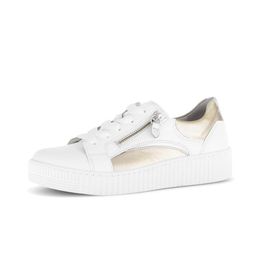 Sneaker Gabor "Sneaker low", Damen, Gr. 42,5, wei&szlig; (multicolour), Schuhe Sneaker