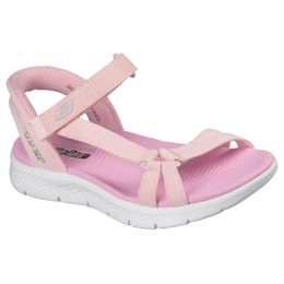 Sandale Skechers "GO WALK FLEX SANDAL", M&auml;dchen, Gr. 27, hellrosa, kombiniert, Textil, Schuhe Sandale, Sommerschuh mit Klettverschluss, Gr&ouml;&szlig;enschablone zum Download