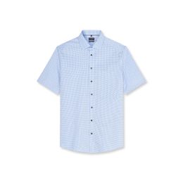 Businesshemd OLYMP "OLYMP Luxor, modern fit, New Kent", Herren, Gr. 38, Normaler Arm, blau (bleu), 100% Baumwolle, Hemden