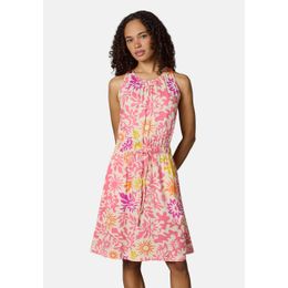 Blusenkleid Ragwear "Sanai Print YOUMODO", Damen, Gr. XXL (44), Normalgr&ouml;&szlig;en, pink, Material: 100% Viskose, tailliert ca. Mitte Oberschenkel, Neckholder, &Auml;rmel ohne &Auml;rmelschlitz normaler Saum, Kleider Blusenkleid, Sommerkleid mit Schn&uuml;rung und modischem Print