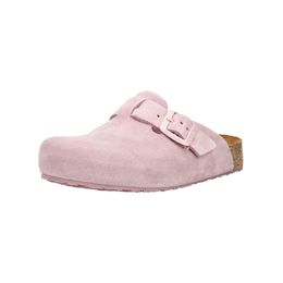 Hausschuh Haflinger "Haflinger Hausschuhe Veloursleder", Herren, Gr. 38, rosa, Veloursleder, Schuhe Hausschuh