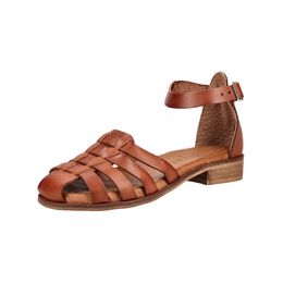 Riemchensandale Pavement "Pavement Sandalen Leder", Damen, Gr. 39, tan, Leder, Schuhe Riemchensandale