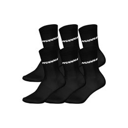 Kurzsocken HUDDLE "Socken HUDDLE 6pk Crew Socks 6er Pack", Herren, Gr. 35-38, schwarz, Obermaterial: 82% Polyester PES. 15% Baumwolle CO. 3% Elasthan EL., Socken