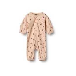 Jumpsuit Wheat "Wheat Jumpsuit L/S Felizia", M&auml;dchen, Gr. 74, rose water flowers, 96% Baumwolle (Bio), 4% Elasthan, normal, Overalls Jumpsuit
