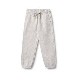 Jogginghose Wheat "Wheat Sweatpants Cruz", M&auml;dchen, Gr. 110, Normalgr&ouml;&szlig;en, light grau melange, 97% Baumwolle (Bio), 3% Viskose, unifarben, normal, Hosen Jogginghose