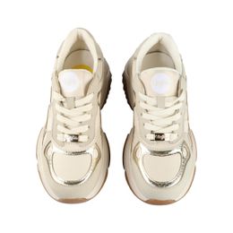 Trainingsschuh Buffalo "Buffalo TAIFUN", Damen, Gr. 40, cream, gold, Schuhe