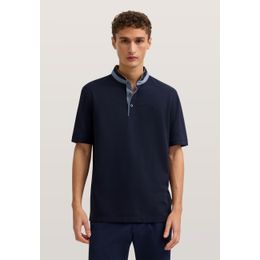 Poloshirt Bugatti, Herren, Gr. 3XL, 390, marine, 100% Baumwolle, unifarben, normal, ohne Ausschnitt, Shirts, Modern Fit aus reiner Baumwolle