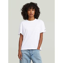 G-Star Raw T-Shirt G-STAR "Seam T-Shirt", Damen, Gr. L, wei&szlig;, Obermaterial: 100% Baumwolle, Shirts T-Shirt
