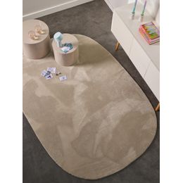 Hochflor Shaggyteppich Yumi Beige 120x170 cm - Hochflor Teppich f&uuml;r Wohnzimmer