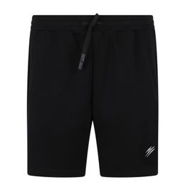 Shorts Plein Sport "Jogging Shorts Chrome Scratch", Damen, Gr. L, US-Gr&ouml;&szlig;en, 02, schwarz, Stoff: 50% Viskose, 45% Polyester, 5% Elasthan, Hosen Shorts
