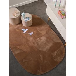 Hochflor Shaggyteppich Yumi Braun 120x170 cm - Hochflor Teppich f&uuml;r Wohnzimmer