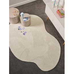 Hochflor Shaggyteppich Yumi Ivory 120x170 cm - Hochflor Teppich f&uuml;r Wohnzimmer
