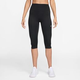 Trainingstights Nike "W NK DF ONE HR CAPRI USEAM", Damen, Gr. L, N-Gr, schwarz, wei&szlig;, Obermaterial: 80% Polyester, 20% Elasthan, Hosen, sportlicher Stil