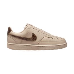 Sneaker Nike Sportswear "Court Vision Low Premium", Damen, Gr. 39, sanddrift, british khaki, schwarz, Synthetik, Schuhe Sneaker