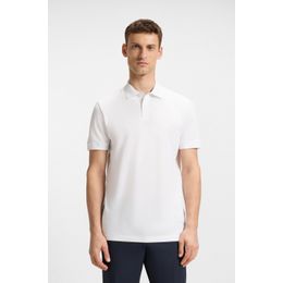 Poloshirt BOSS Green "Pio", Herren, Gr. L, wei&szlig;, Jersey, Obermaterial: 100% Baumwolle, unifarben, regular fit normal, hoch geschlossener Ausschnitt, eingesetzt B&uuml;ndchen, Shirts, mit Polokragen