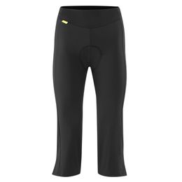 Fahrradhose Gonso "Essential Tight 3/4 Flared W", Damen, Gr. 34, Normalgr&ouml;&szlig;en, schwarz, 90% Polyamid, 10% Elasthan, Hosen Fahrradhose, Damen Radhose mit Sitzpolster, Radlerhose