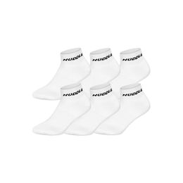 Kurzsocken HUDDLE "Socken HUDDLE 6pk Quarter Socks 6er Pack", Herren, Gr. 35-38, wei&szlig;, Obermaterial: 81% Polyester PES. 17% Baumwolle CO. 2% Elasthan EL., Socken