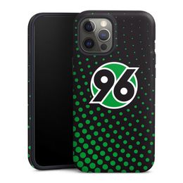 DeinDesign iPhone 12 Pro Handy Panzer Handyh&uuml;lle robuste Outdoor H&uuml;lle Schutzh&uuml;lle matt Hannover 96 Logo Muster Tough Case