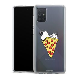 DeinDesign Galaxy A71 Handy Silikon H&uuml;lle Case transparent Handyh&uuml;lle Peanuts Pizza Snoopy Silikon Case