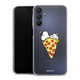 DeinDesign Galaxy A15 Handy Silikon H&uuml;lle Case transparent Handyh&uuml;lle Peanuts Pizza Snoopy Silikon Case