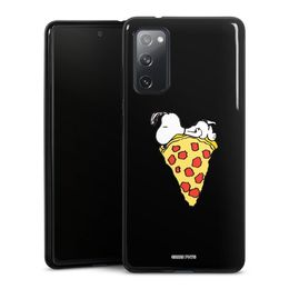 DeinDesign Galaxy S20 FE 5G Handy Silikon H&uuml;lle Case schwarz Handyh&uuml;lle Snoopy Pizza Peanuts