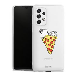 DeinDesign Galaxy A33 5G Handy Silikon H&uuml;lle Case transparent Handyh&uuml;lle Snoopy Pizza Peanuts Silikon Case