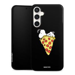 DeinDesign Galaxy S23 FE Handy Silikon H&uuml;lle Case schwarz Handyh&uuml;lle Peanuts Pizza Snoopy