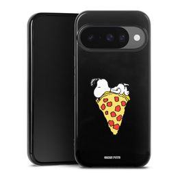 DeinDesign Google Pixel 10 Handy Silikon H&uuml;lle Case schwarz Handyh&uuml;lle Peanuts Pizza Snoopy
