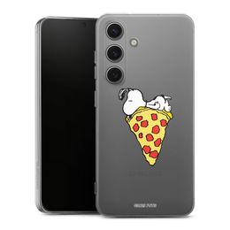 DeinDesign Galaxy S25 Handy Silikon H&uuml;lle Case transparent Handyh&uuml;lle Peanuts Pizza Snoopy Silikon Case