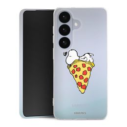 DeinDesign Galaxy S26 Handy Slim Case Silikon Handyh&uuml;lle transparent H&uuml;lle extra d&uuml;nn Peanuts Pizza Snoopy Silikon Slim Case