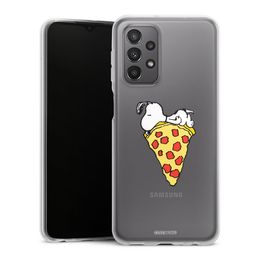 DeinDesign Galaxy A23 5G Handy Silikon H&uuml;lle Case transparent Handyh&uuml;lle Peanuts Pizza Snoopy Silikon Case
