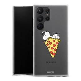 DeinDesign Galaxy S23 Ultra Handy Silikon H&uuml;lle Case transparent Handyh&uuml;lle Peanuts Pizza Snoopy Silikon Case