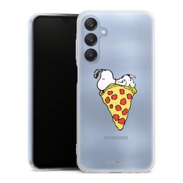 DeinDesign Galaxy A25 5G Handy Silikon H&uuml;lle Case transparent Handyh&uuml;lle Peanuts Pizza Snoopy Silikon Case