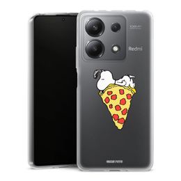 DeinDesign Xiaomi Redmi Note 13 5G Handy Silikon H&uuml;lle Case transparent Handyh&uuml;lle Peanuts Pizza Snoopy Silikon Case