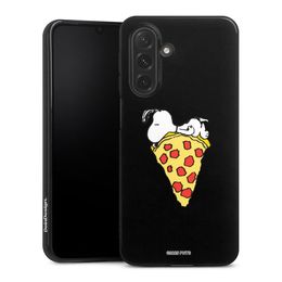 DeinDesign Galaxy A26 Handy Silikon H&uuml;lle Case schwarz Handyh&uuml;lle Peanuts Pizza Snoopy