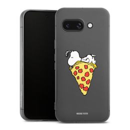 DeinDesign Google Pixel 9a Handy Silikon H&uuml;lle Case transparent Handyh&uuml;lle Peanuts Pizza Snoopy Silikon Case