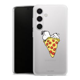 DeinDesign Galaxy S24 Handy Silikon H&uuml;lle Case transparent Handyh&uuml;lle Peanuts Pizza Snoopy Silikon Case