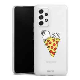 DeinDesign Galaxy A53 5G Handy Silikon H&uuml;lle Case transparent Handyh&uuml;lle Snoopy Pizza Peanuts Silikon Case