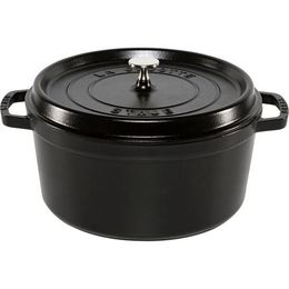 Staub La Cocotte 28cm rund, schwarz, Gusseisen