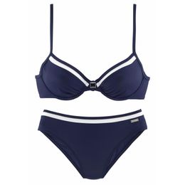 Lascana Damen B&uuml;gel-Bikini, marine, Gr&ouml;&szlig;e 36B