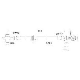ATE Bremsschlauch 24.5143-0578.3 vorne rechts links f&uuml;r VAG 5N0611701A 5N0611701