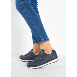 bonprix Sneaker aus Leder, blau, Gr.41, Modern und bequem: Sch&ouml;ner Lederfreizeitschuh, aus Glattleder