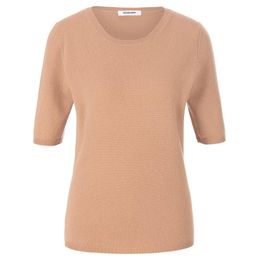 Peter Hahn - Rundhals-Pullover aus Schurwolle und Kaschmir, braun, Gr. 38 / S - Schurwolle