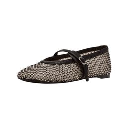 Riemchenballerina Steve Madden "Steve Madden Ballerinas Lederimitat/Textil", Damen, Gr. 40, schwarz, Lederimitat, Textil, Schuhe Riemchenballerina