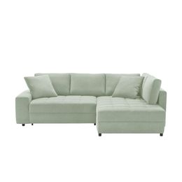 bobb Ecksofa mit pflegeleichtem Bezug Arissa de Luxe gr&uuml;n Ma&szlig;e (cm): B: 268 H: 91 T: 215.0 &raquo; M&ouml;bel Kraft