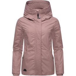 Outdoorjacke Ragwear "Vannesa", Gr. M (38), lila (mauve), Au&szlig;enmaterial: 100% Polyester. Innenfutter: 100% Polyester, gerade h&uuml;ftbedeckend, &Auml;rmel ohne &Auml;rmelschlitz Rippstrickb&uuml;ndchen, Jacken Outdoorjacke, Wasserdichte Damen &Uuml;bergangsjacke mit Kapuze