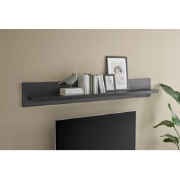 Wandboard Home Affaire "Lincoln, Wandregal im Landhausstil, Wandhalter mit Ablagefl&auml;che", schwarz matt, B:180cm H:25cm T:22cm, FSC-zertifizierter Holzwerkstoff, Regale, Wandboard, edles Design, in zwei Gr&ouml;&szlig;en verf&uuml;gbar, vielseitig einsetzbar