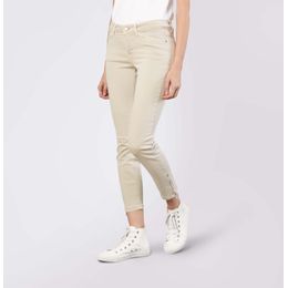 7/8-Jeans MAC "Dream Chic", Damen, Gr. 36, L&auml;nge 29, beige (smoothly beige), Denim/Jeans, Obermaterial: 88% Baumwolle, 9% Polyester, 3% Elasthan, sehr figurbetont 7/8-L&auml;nge, Jeans 7/8-Jeans, verk&uuml;rzte Form mit Rei&szlig;verschluss